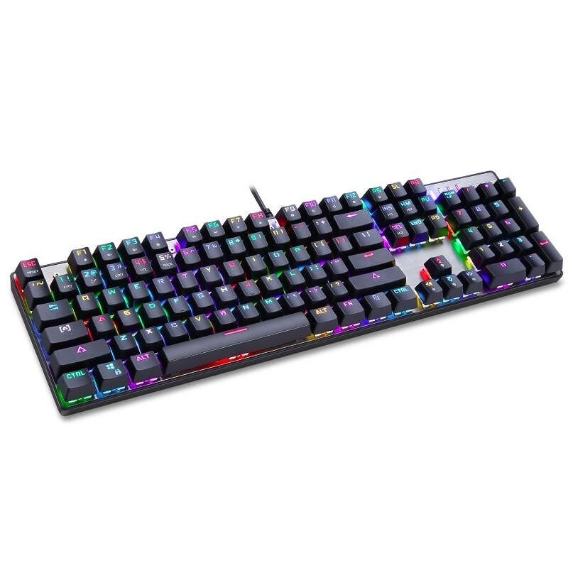 CK104 RGB mehanička crna tastatura plavi prekidači - Konovo.rs
