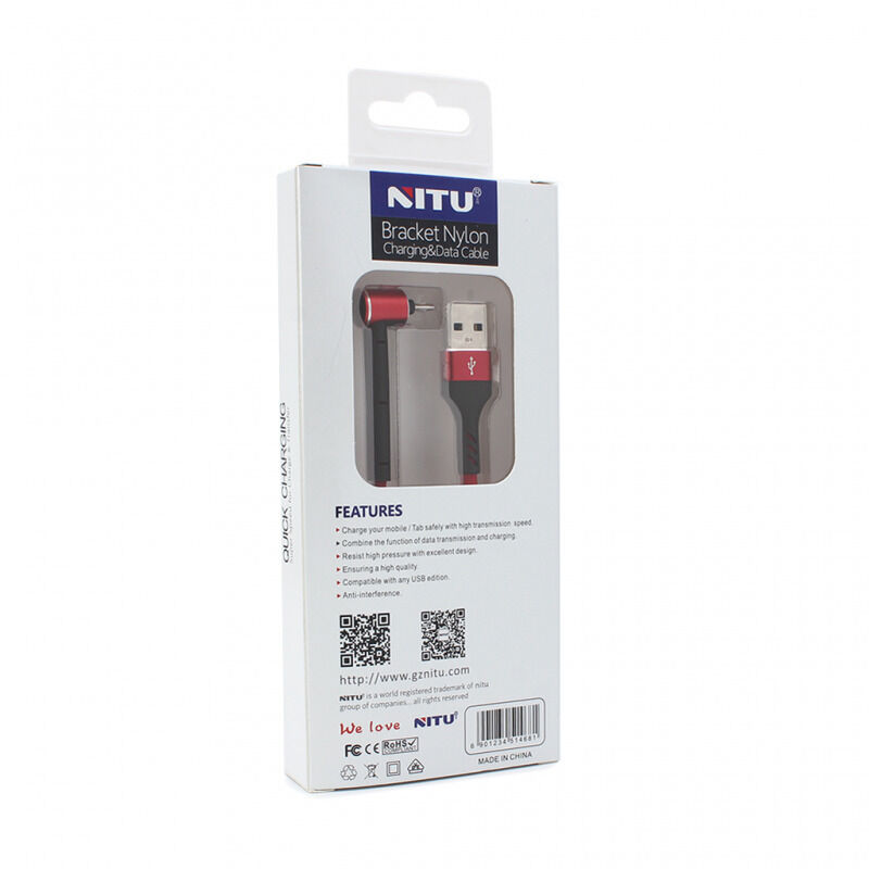 Data kabl NITU UC043 micro USB crveni 1m - Konovo.rs