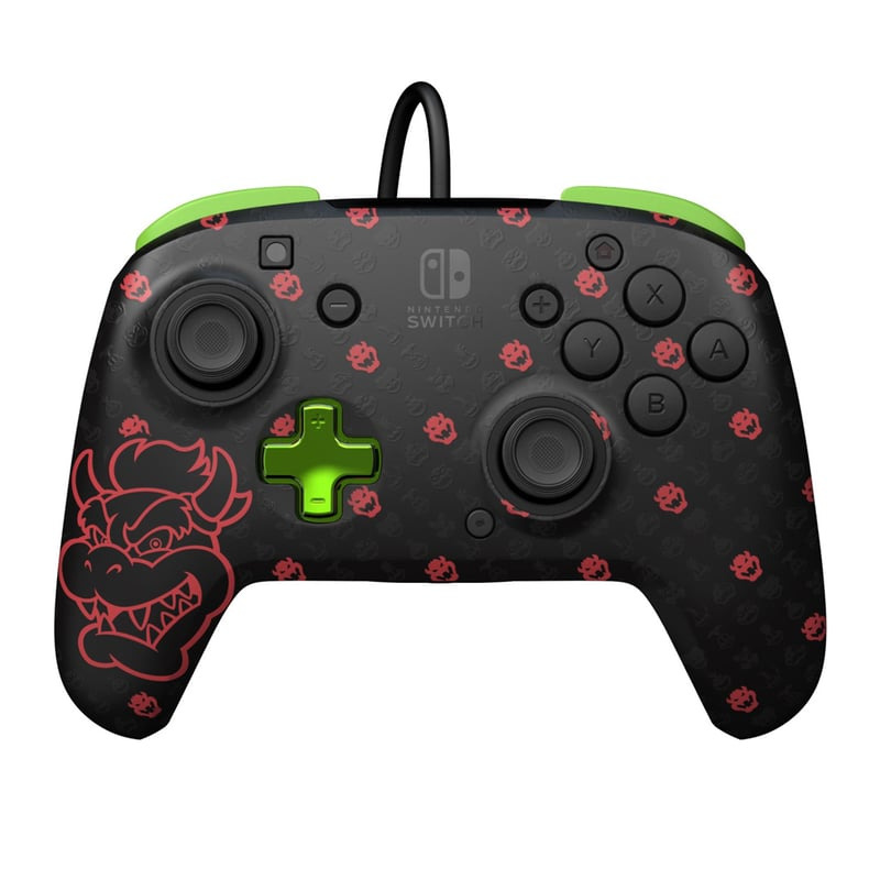 Nintendo Switch Rematch Wired Controller - Bowser Glow In The Dark ...
