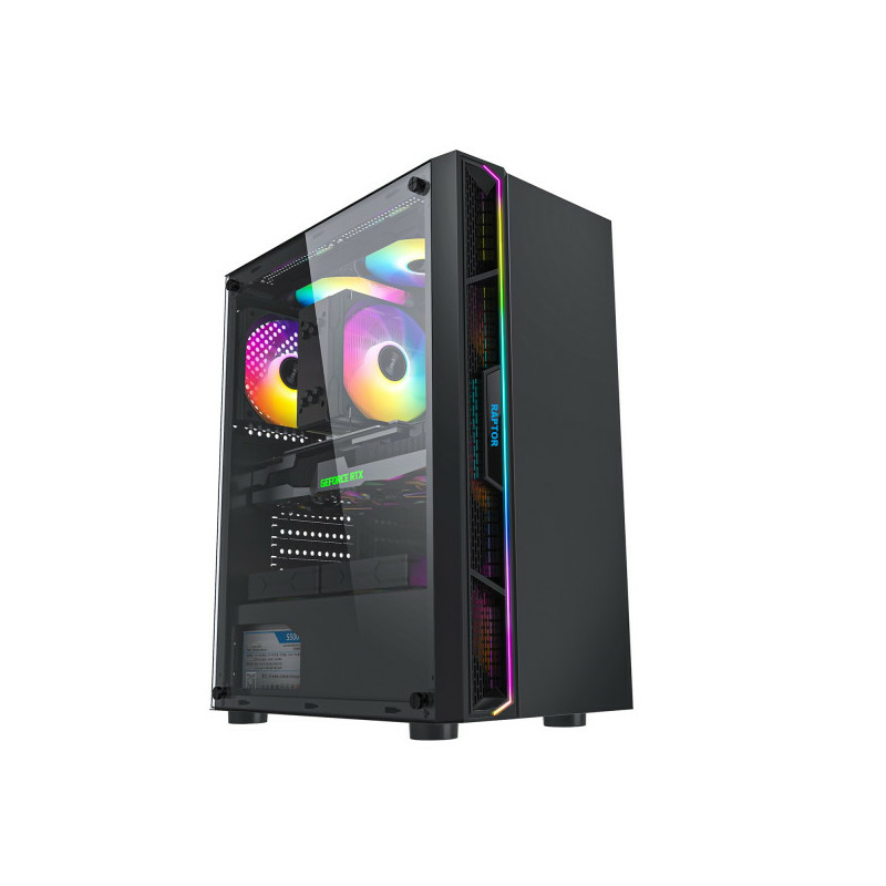 Kućište Raptor Vertos RV600 Black/Window/RGB/600W Element - Konovo.rs