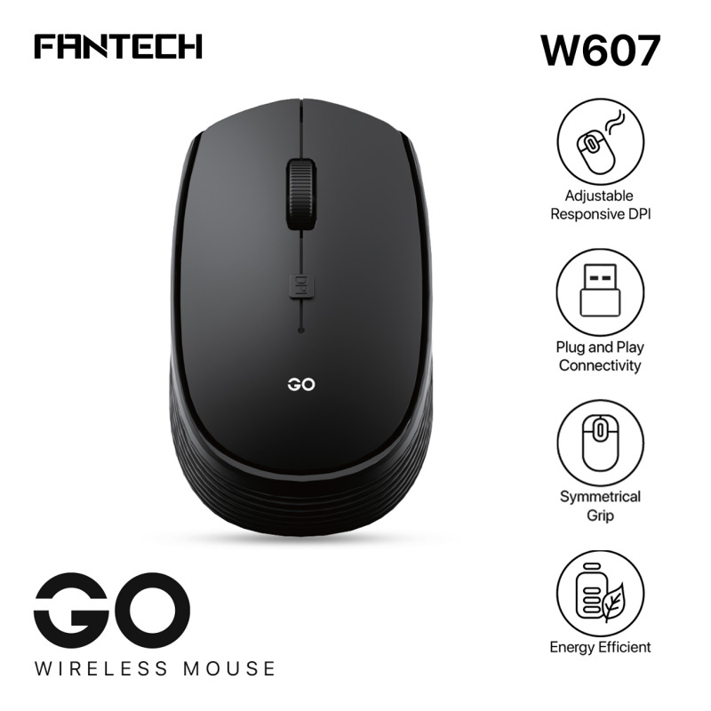 Mis Wireless Fantech W607 GO crni - Konovo.rs