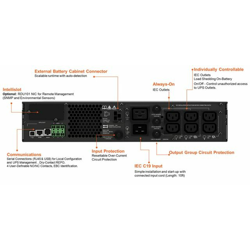 UPS Vertiv (ex. Emerson) 3kVA/3kW GXT5-3000IRT2UXLE online - Konovo.rs