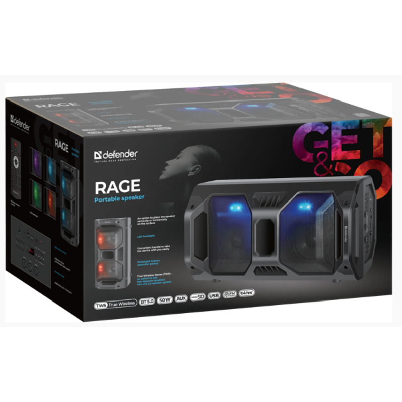Zvučnici Defender Rage 50W, Bluetooth - 📱 Najfon