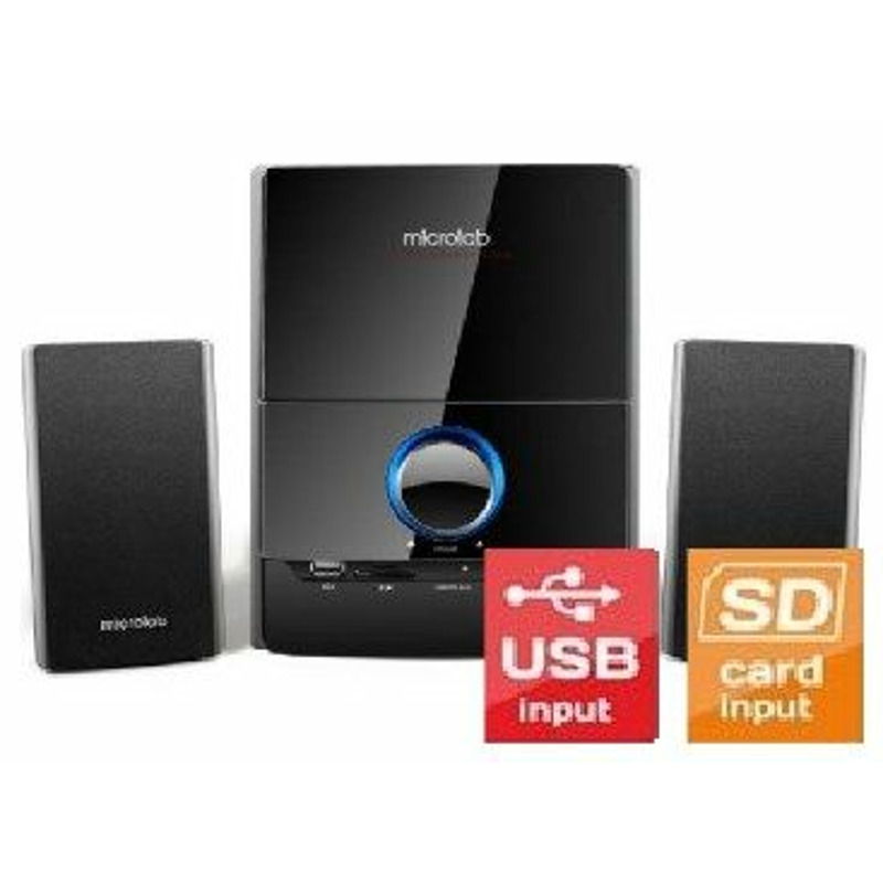 Microlab M500U Aktivni drveni zvucnici 2.1 40W RMS(16W,2x12W) 3.5mm, USB, SD - Konovo.rs