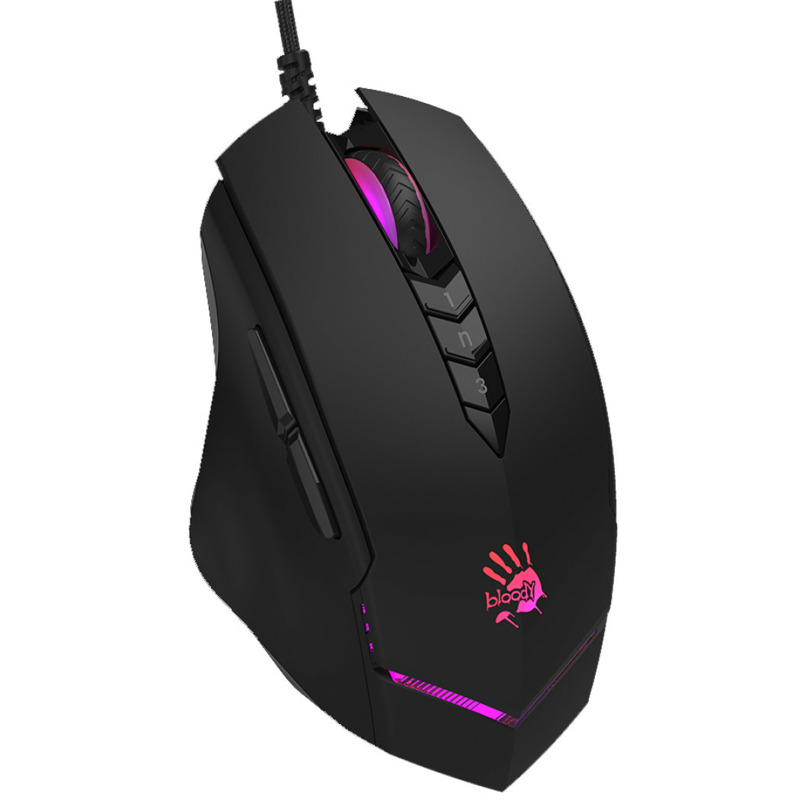 A4-V8M MAX A4Tech 4-Core Bloody RGB Gejmerski opticki mis, 2000Hz/12.000Dpi, USB 123mm - Konovo.rs