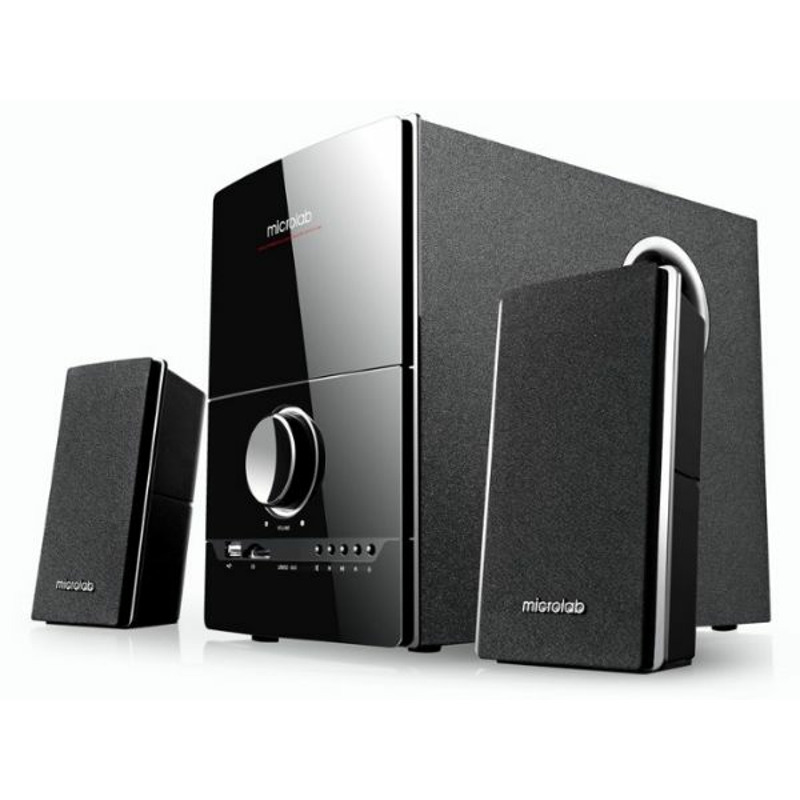 Microlab M500U Aktivni drveni zvucnici 2.1 40W RMS(16W,2x12W) 3.5mm, USB, SD - Konovo.rs