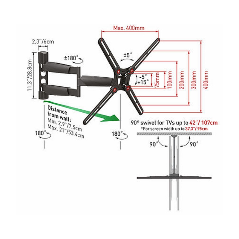 BARKAN BM343LP LCD TV zglobni zidni nosač do 65 inča - Konovo.rs