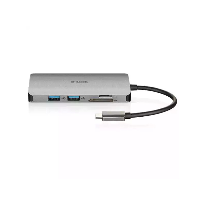 USB HUB DLink DUB-M810 USB-C HDMI 4K/USB A 3.0x3/RJ45/SD-microSD ...