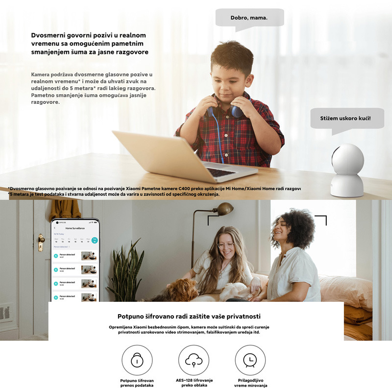 Kucna sigurnosna kamera Xiaomi Smart C400 2,5K bela - Konovo.rs