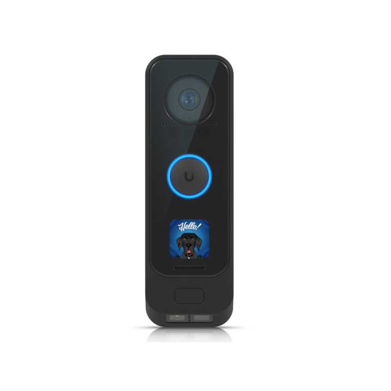 Dual-camera 4K video doorbell with programmable display, fingerprint ...