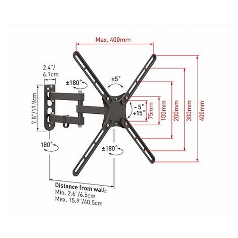 BARKAN E3433 LCD TV zglobni zidni nosač do 65 inča - Konovo.rs