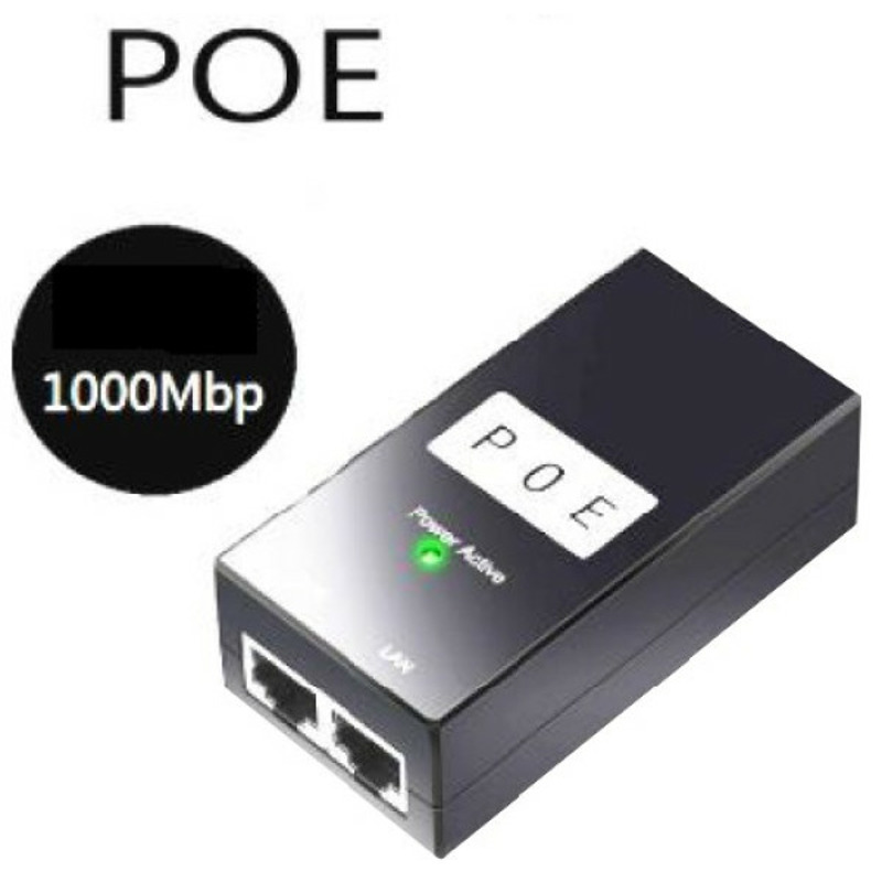POE-INJ-4806 Gembird 48V/0.65A 30W, POE adapter Injector 1000mbps sa 2x ...