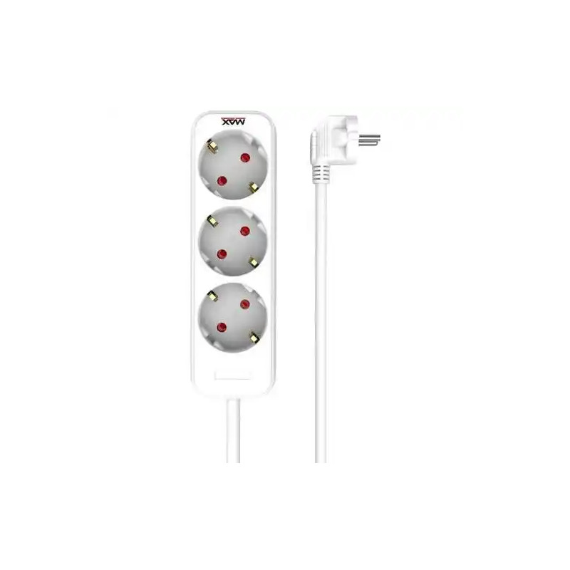 Produžni kabl 3 utičnice 3m Max MPS-103-3M Beli - Konovo.rs
