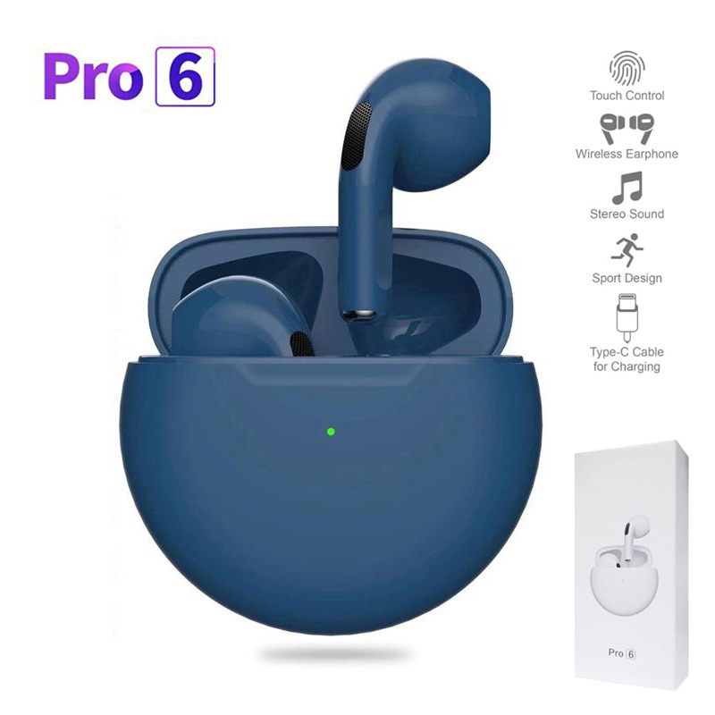 Bluetooth slusalice Airpods Pro6 plave HQ - Konovo.rs