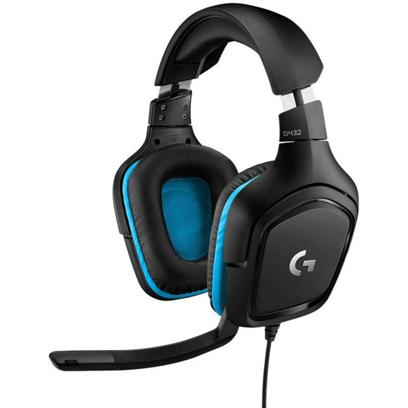 Slusalice sa mikrofonom Logitech G432 Black Blue 981-000770 - Konovo.rs