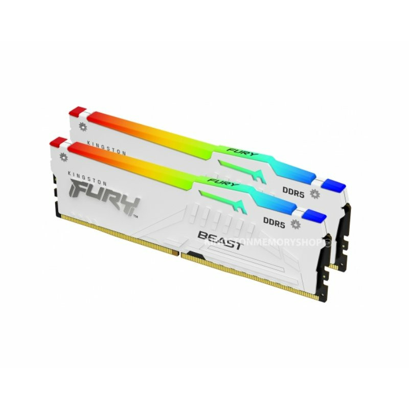 KINGSTON DIMM DDR5 32GB (2x16GB kit) 6800MT/s KF568C34BWEAK2-32 FURY Beast White RGB EXPO ...