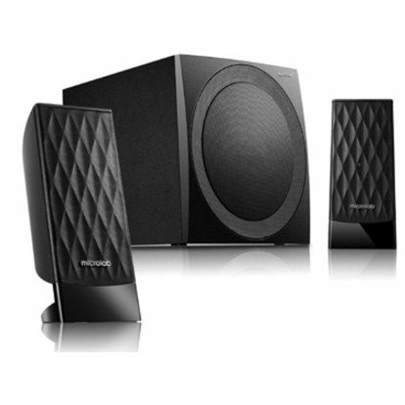 Microlab M300U Aktivni drveni zvucnici 2.1 38W RMS(14W,2x12W) SD, USB ...