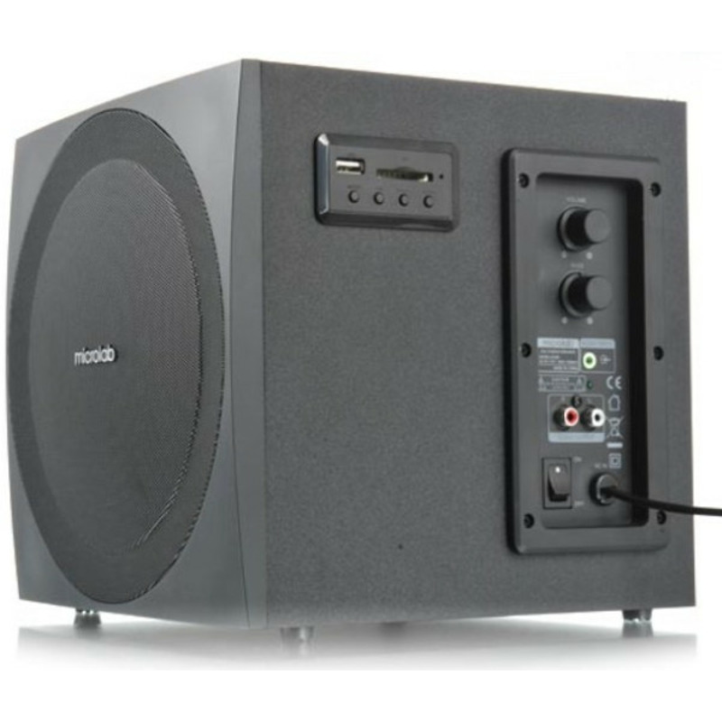 Microlab M300U Aktivni drveni zvucnici 2.1 38W RMS(14W,2x12W) SD, USB ...