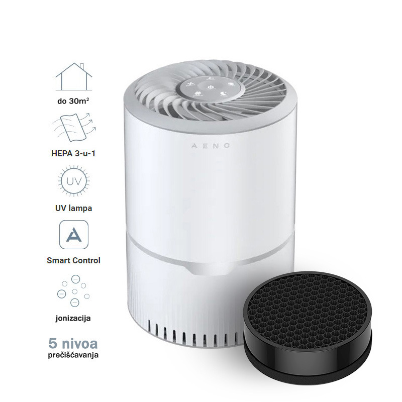 Preciscivac vazduha Aeno AP3 beli + Filter vazduha Aeno AAPF3 - Konovo.rs