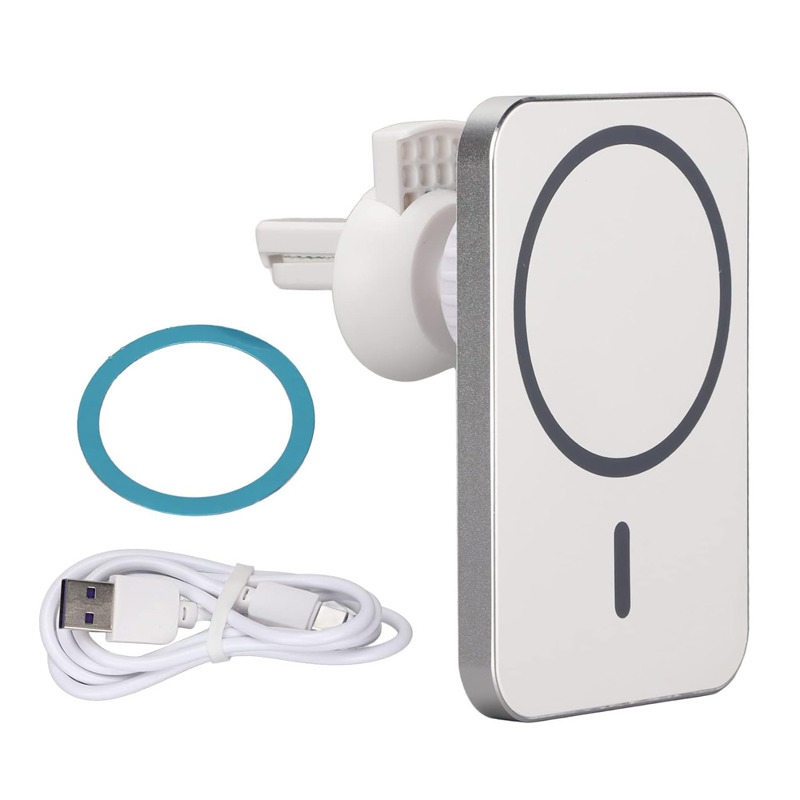 Auto stalak magnetic Magsafe punjac 15W beli - Konovo.rs