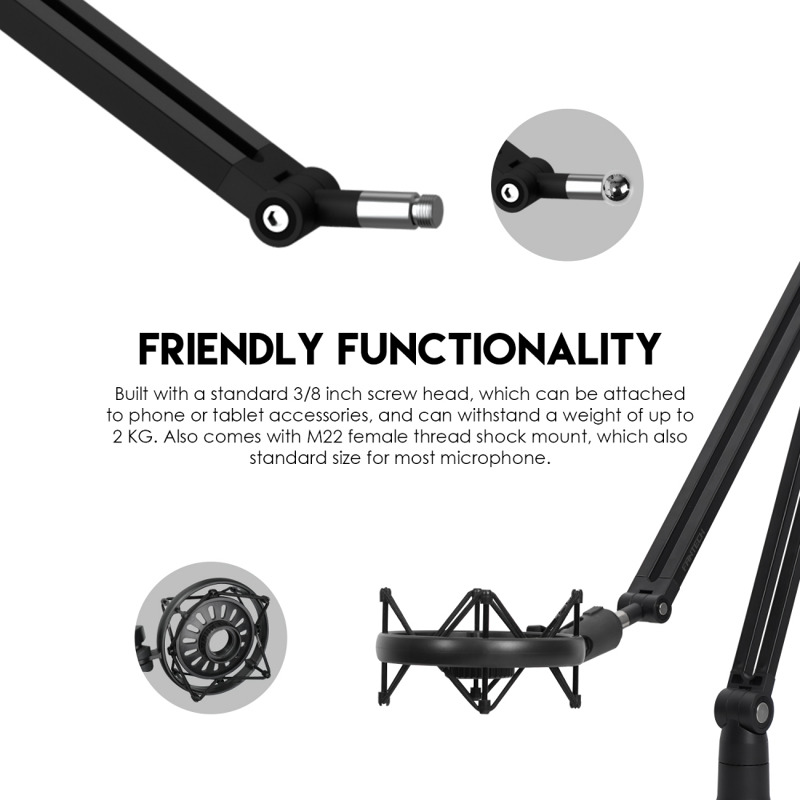 Studijski stalak za mikrofon Fantech AC902s Microfone boom arm crni ...