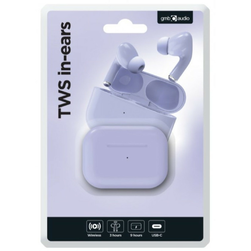TWS-03-V Gembird bluetooth V5.0 slusalice, TWS, violet - Konovo.rs