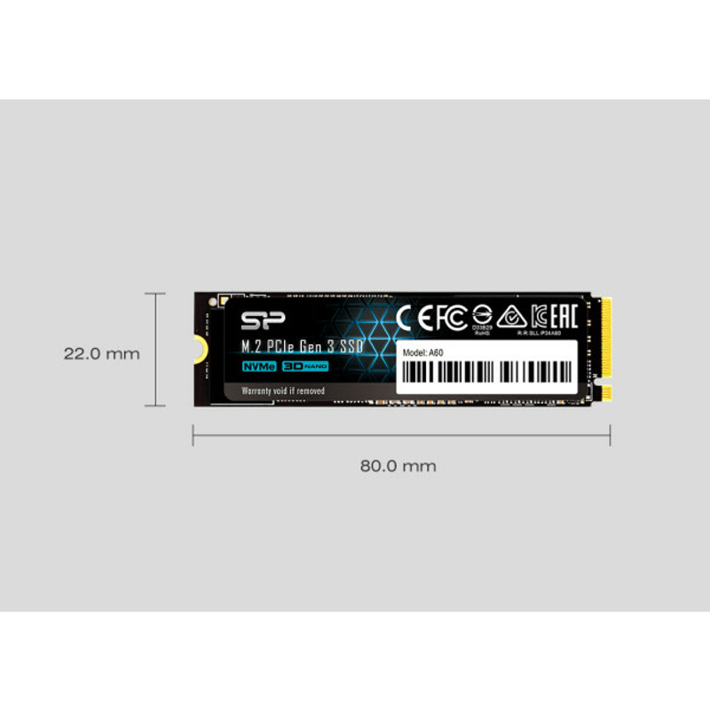 SSD M.2 NVMe Silicon Power A60 Gen.3 512GB, SP512GBP34A60M28 - Konovo.rs