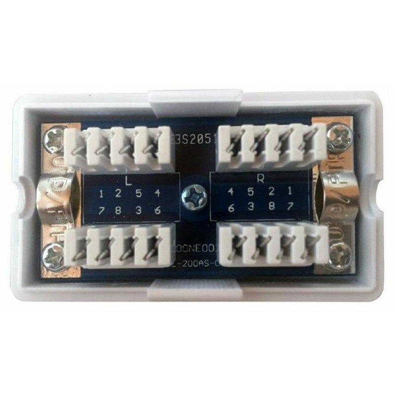 NCA-LSAS6-01 Gembird Cat.6 LAN coupler, LSA (Krone), shielded (silver ...