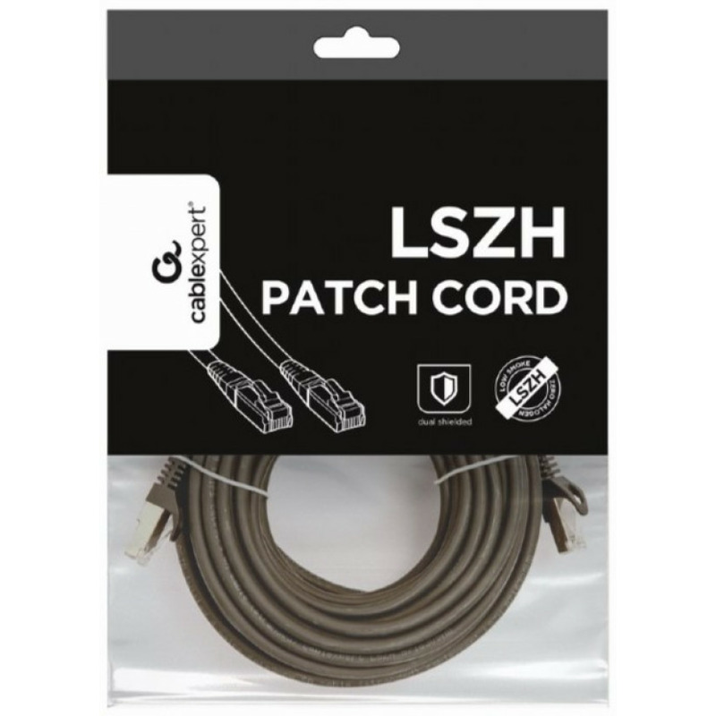 PP6A-LSZHCU-BK-10M Gembird Mrezni kabl, SFTP CAT.6A BAKARNI LSZH Patch cord 10m Black - Konovo.rs