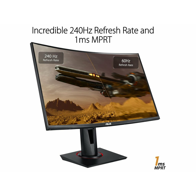 Monitor ASUS TUF VG27VQM 27"/VA,zakrivljen/1920x1080/240Hz/1ms MPRT/HDMIx2,DP,USB/freesync ...